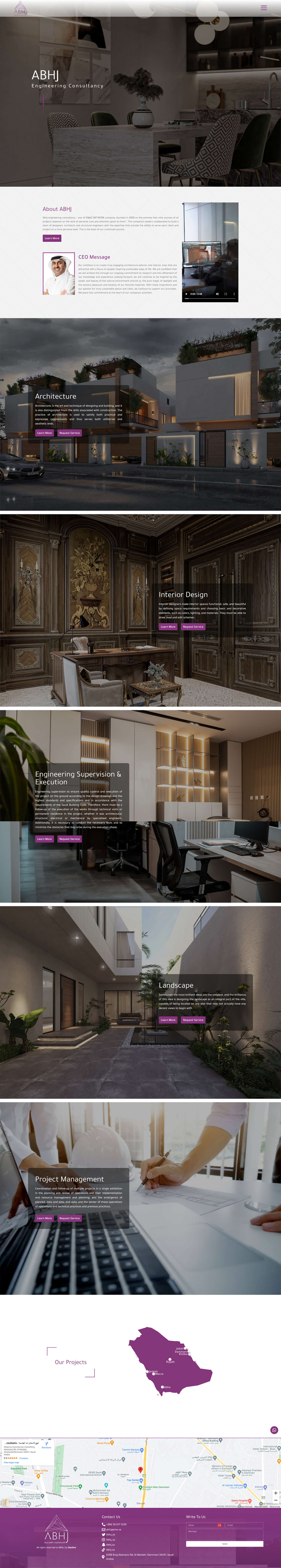 Engineering Consulting Website Design - Abhj Company - ديزلاين | Desline