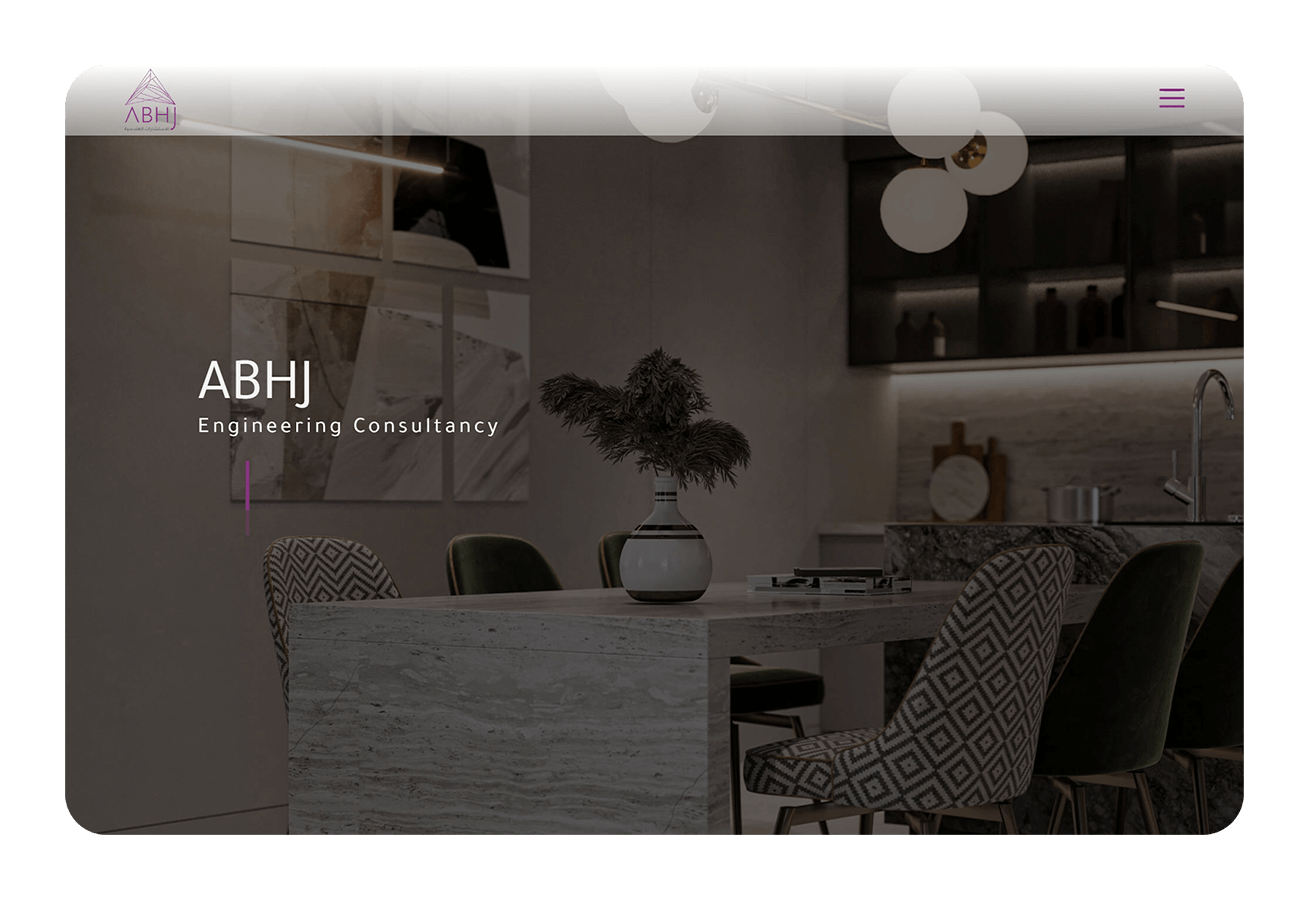 Engineering Consulting Website Design - Abhj Company - ديزلاين | Desline