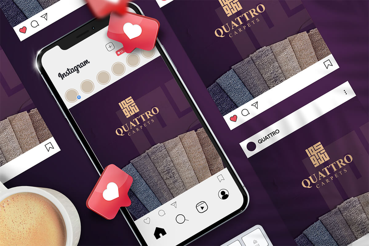 Carpet Shop Logo and Branding - Quattro - ديزلاين | Desline